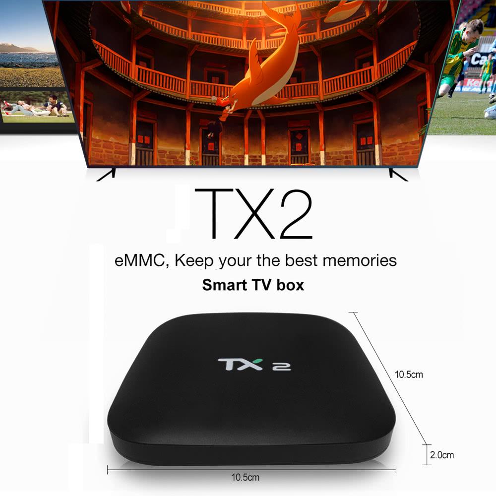 TX2 Smart Android TV Box Android 6.0 Rockchip RK3229 Quad Core UHD 4K ...