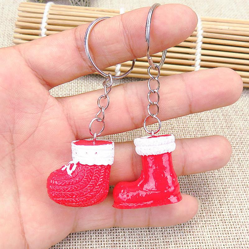 Christmas Decoration Small Gifts Pendant Xmas Tree Santa Claus Key Ring ...