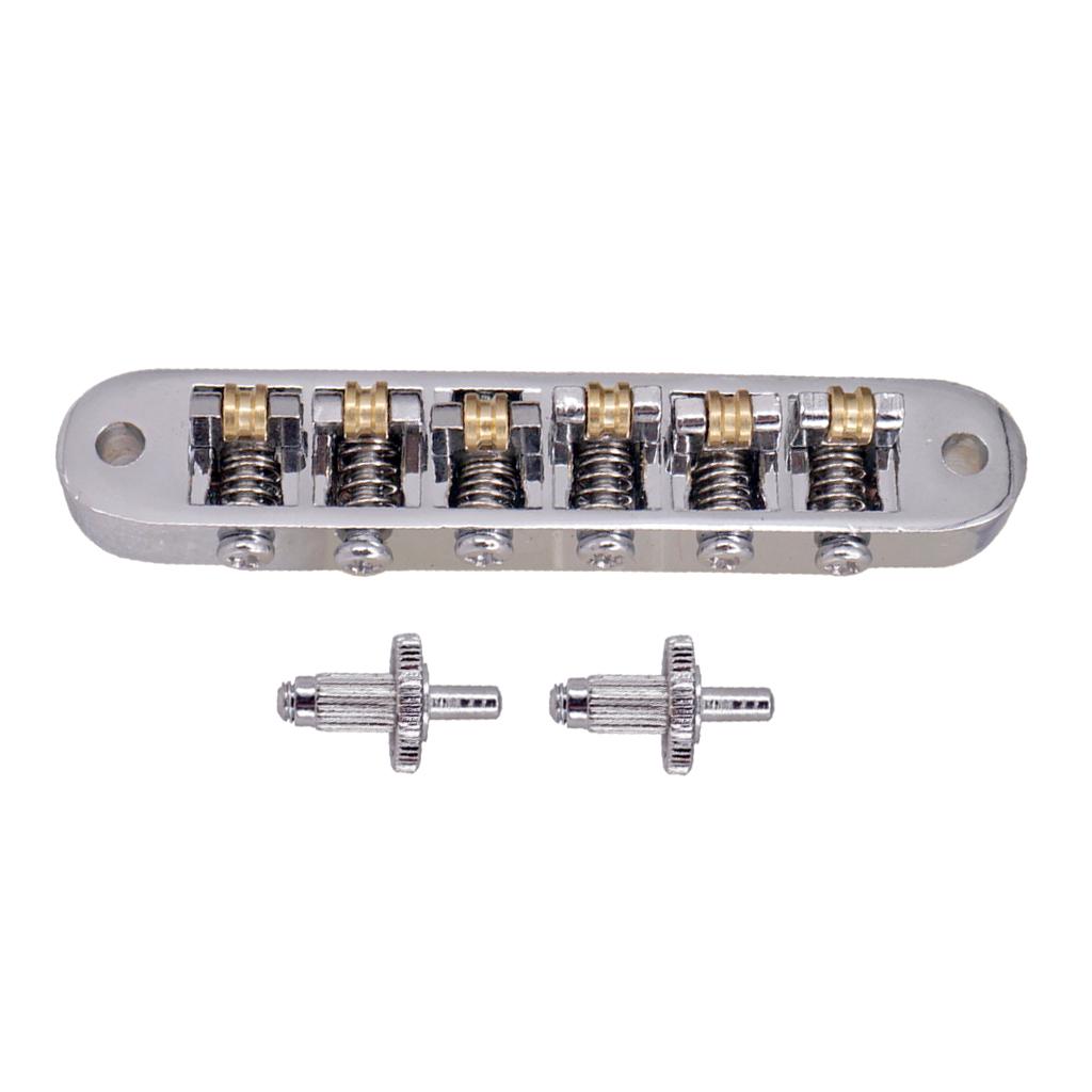 Buy 1 Set Roller Saddle Locking Bridge with Studs for Electric Guitar ...