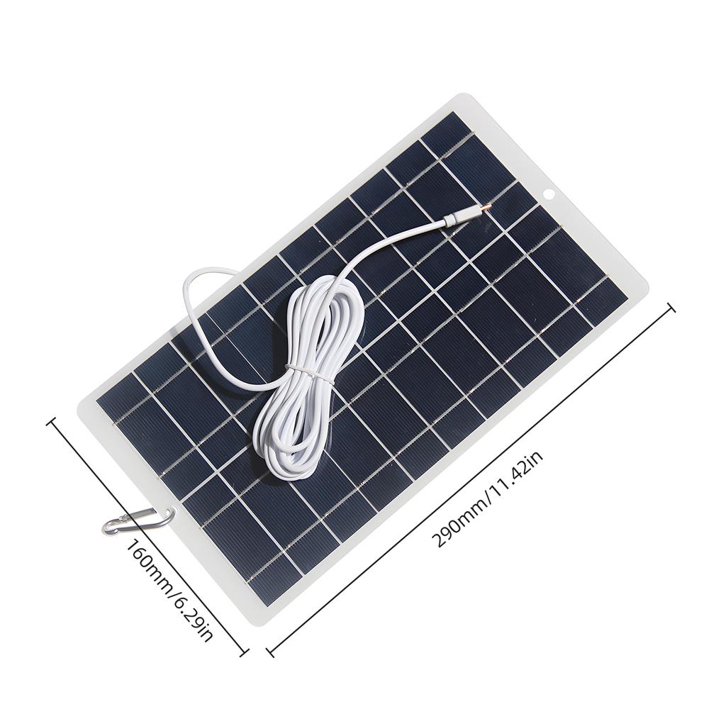 8 Watt Solar Panel - IPX6 Waterproof 5 Volt Monocrystalline Solar Panel ...