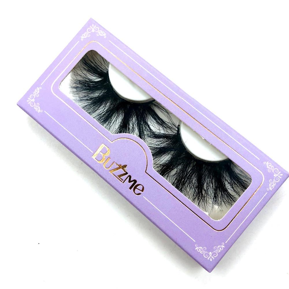 Satın alın 3D real mink 25mm lashes luxury mink strip custom packaging ...