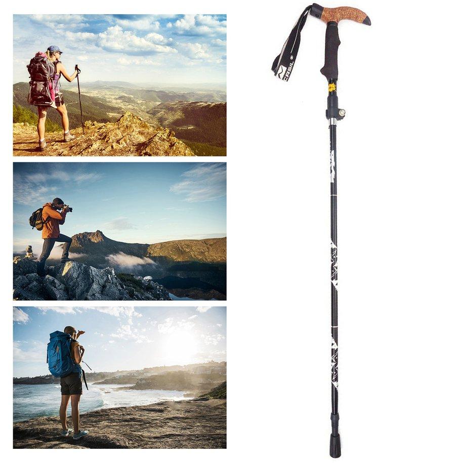 Buy Outdoor Fold Trekking Poles Camping Portable Walking Hiking Stick ...