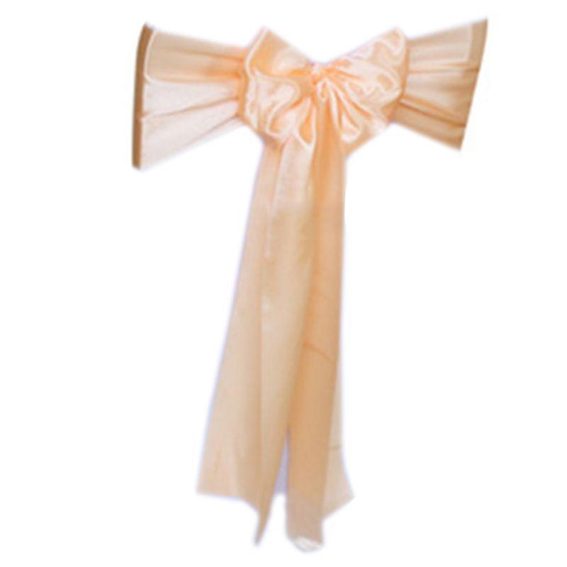 Buy Wedding Chair Cover Sashes Bow Tie Long Ribbon Band Party Supplies ...