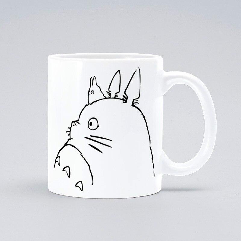 Buy Totoro Mugs Coffee Ceramic Tea Cups with Lid and Spoon 11oz Coffee ...
