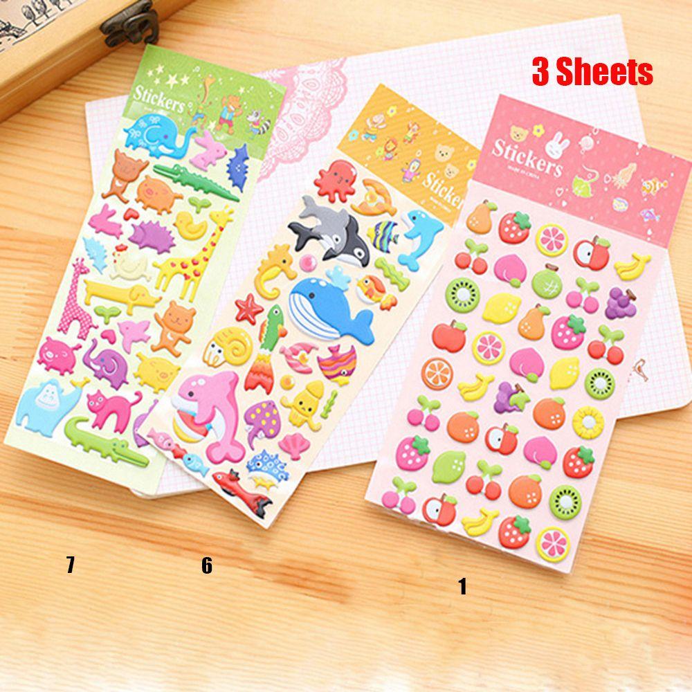 Kids Gift Cute Bubble Stickers 3D Scrapbooking Decoration Cartoon Gifts ...