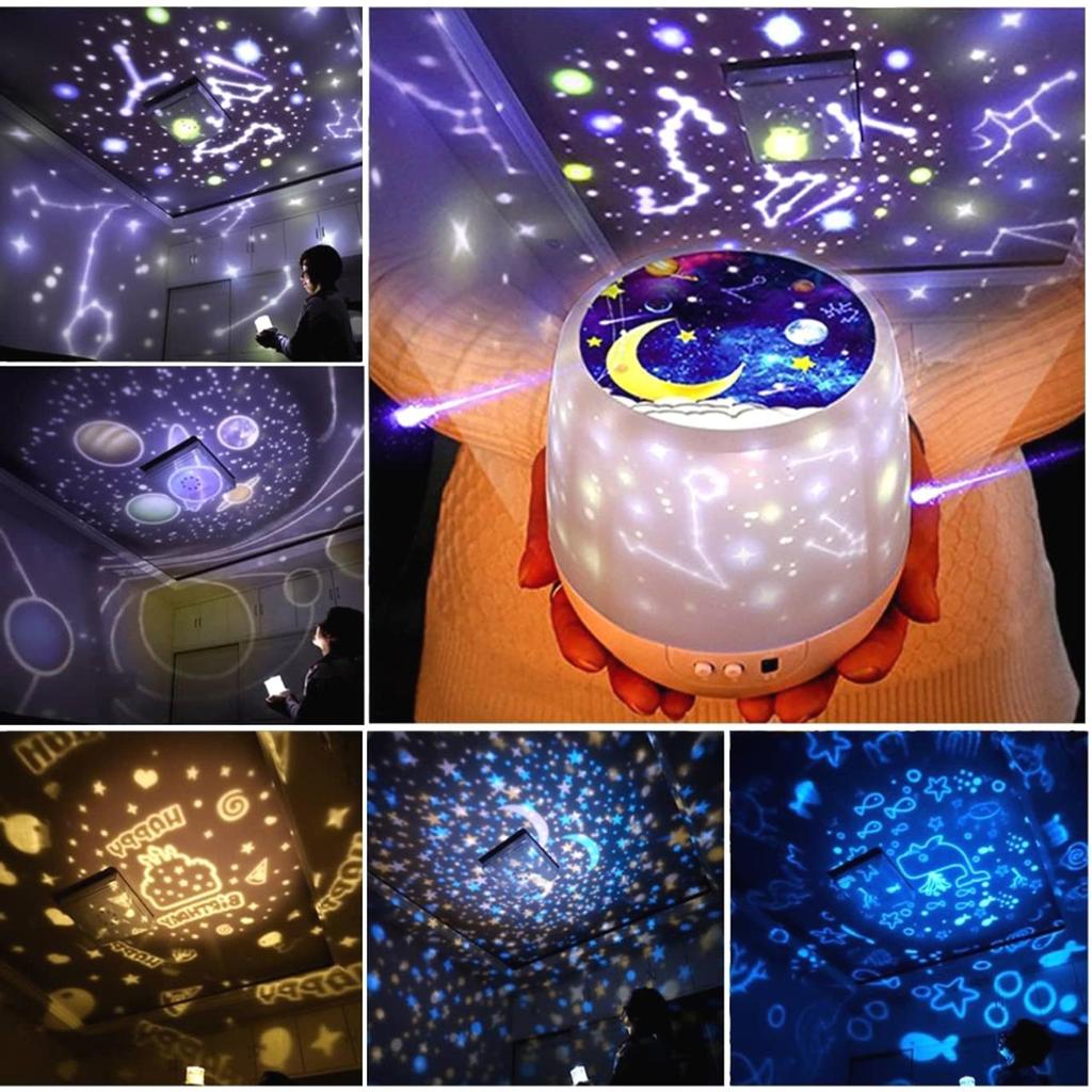 Buy Rotating/Non-Rotating Star Night Light Plug-In Bedroom Bedside ...