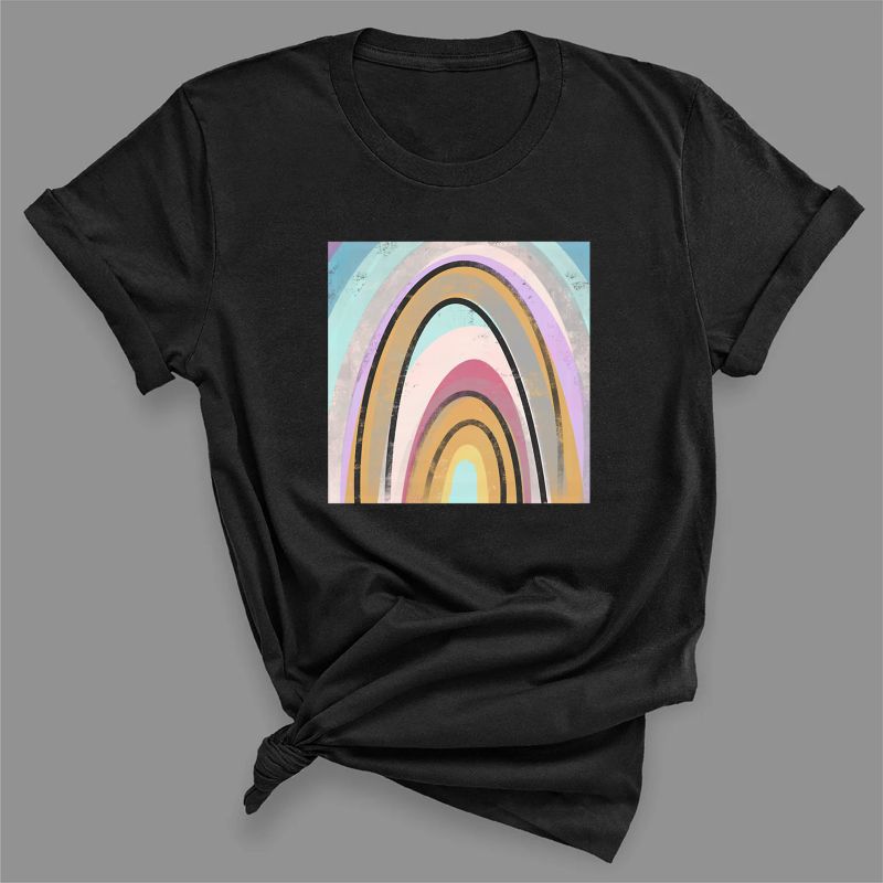 Buy Faded Rainbow Abstract Classic T-Shirt Men Shirts Summer Print ...