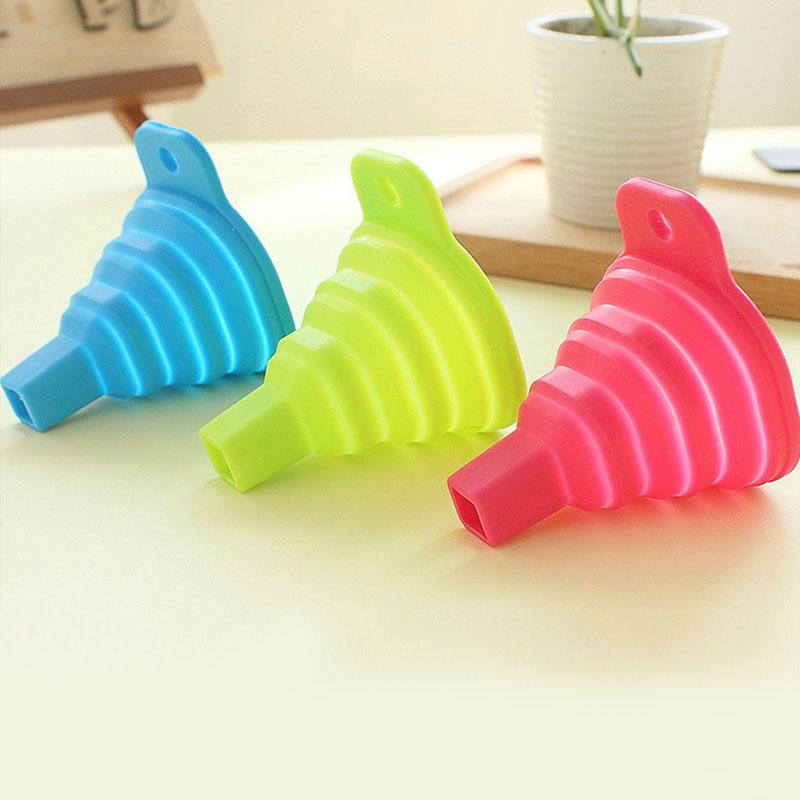 Buy Folding Funnel with a Mini Silicone Collapsible Funnel Kitchen at ...