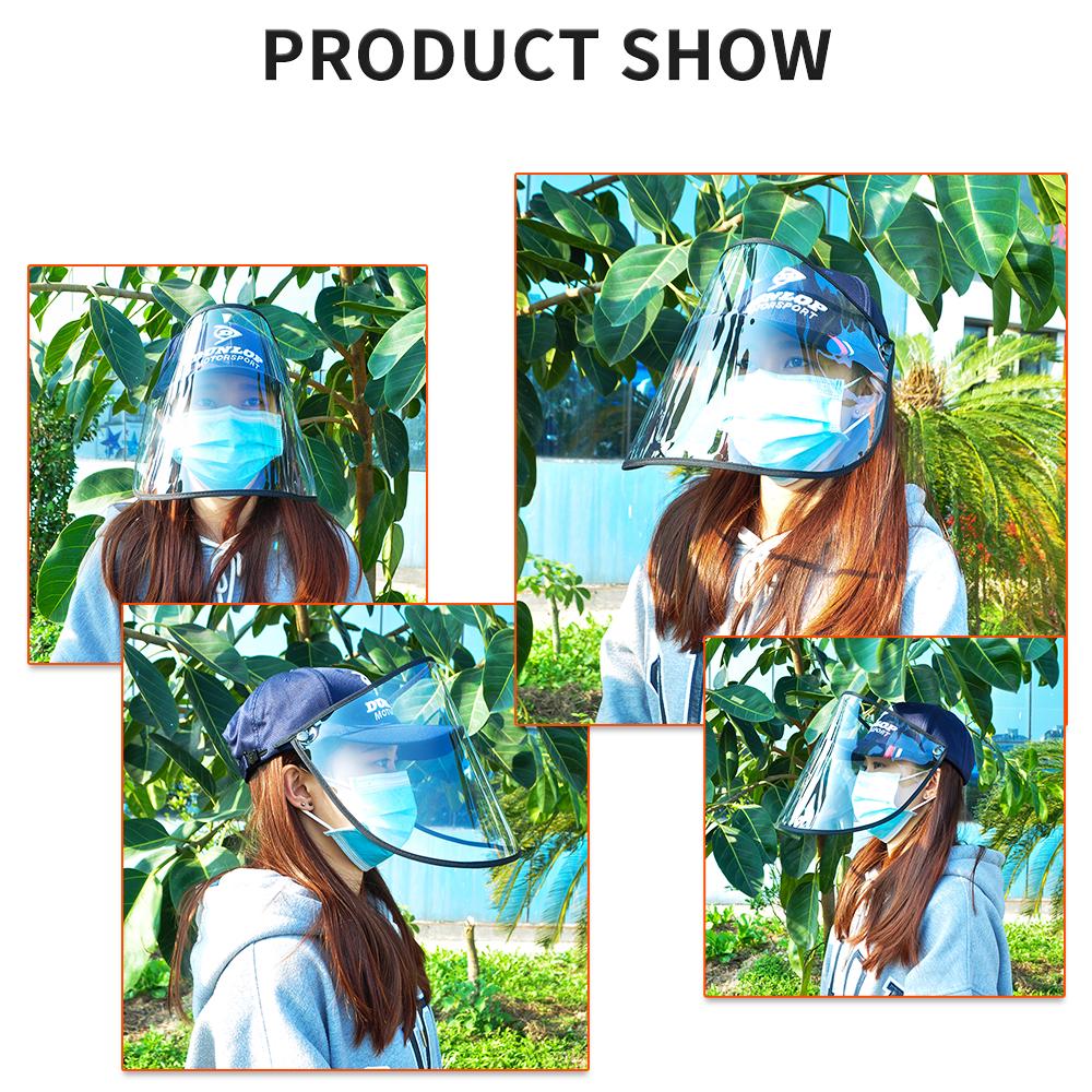 Buy Baseball Cap TPU Face Shield Clear Mask Cotton Baseball Hat Anti ...