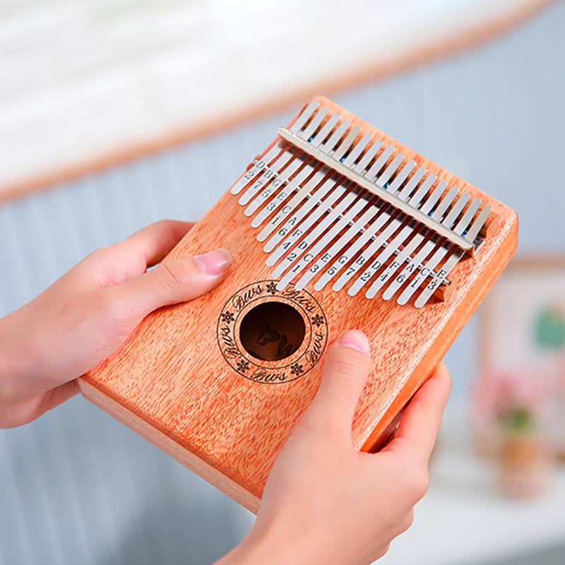 Buy 17 Keys Finger Thumb Piano Mahogany Body Musical Instrument Kalimba ...