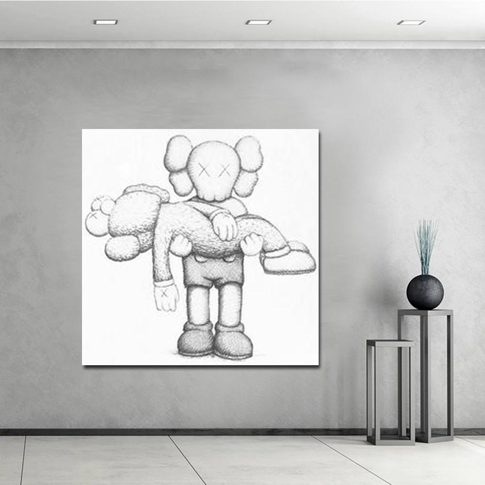 Pet Portraits Pet Supplies Kaws Canvas Art Original Canvas Hypebeast ...
