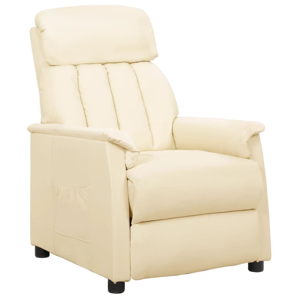 Buy recliner chair cream faux leather at affordable prices — free ...