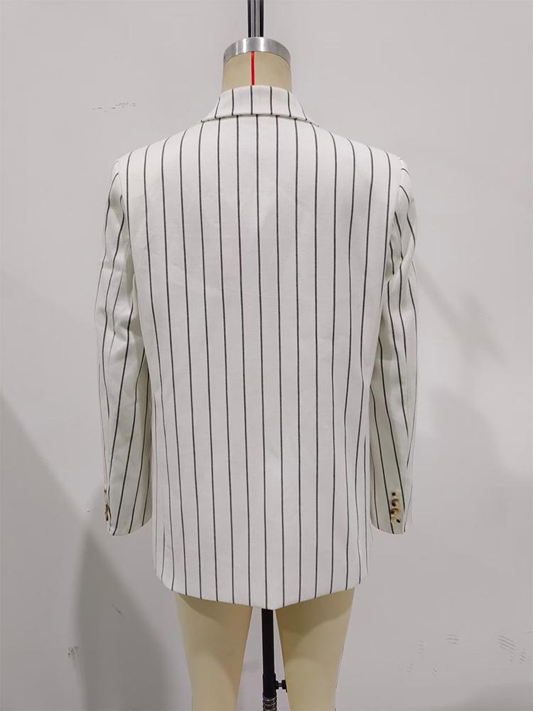 Comprar Pinstripe White Blazer Women | Tienda online Joom