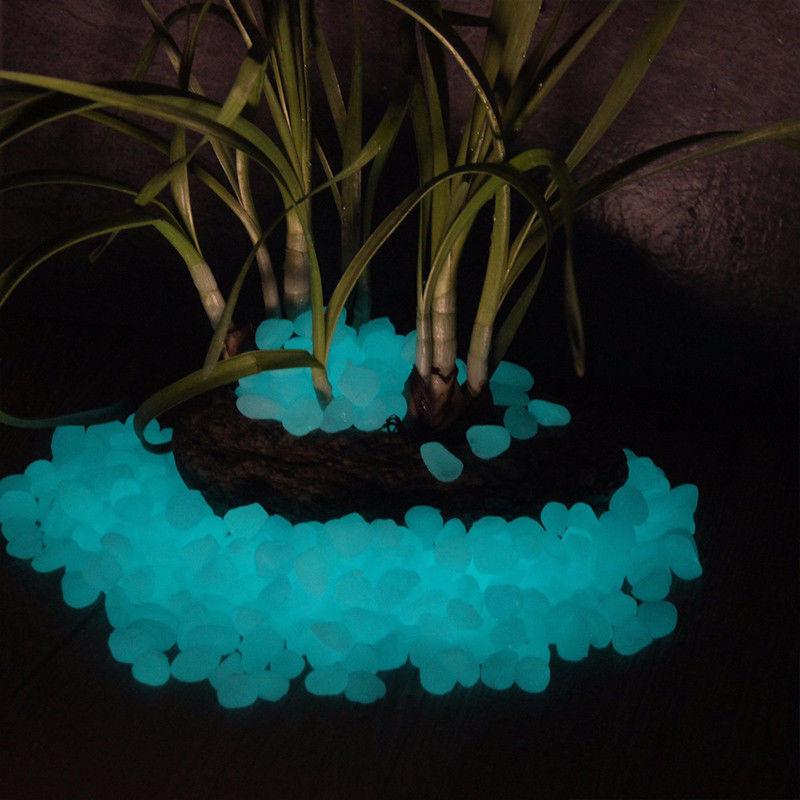 Buy 100 Pcs Glow In the Dark Garden Pebbles Glow Stones Rocks Walkways ...