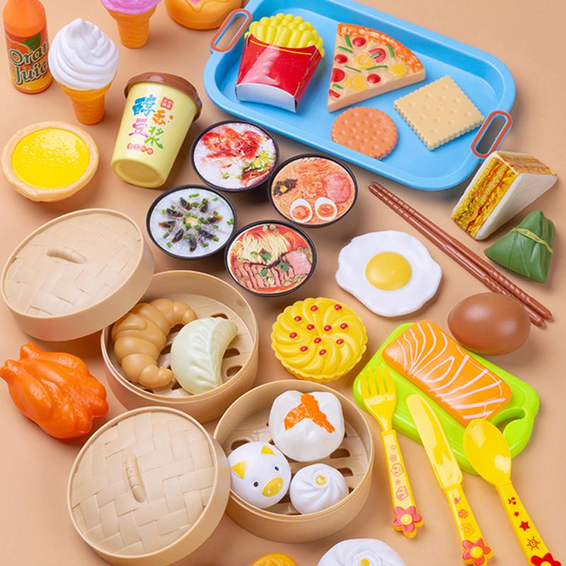 Buy Simulation Breakfast Kids Pretend Play Kitchen Toys Miniature ...