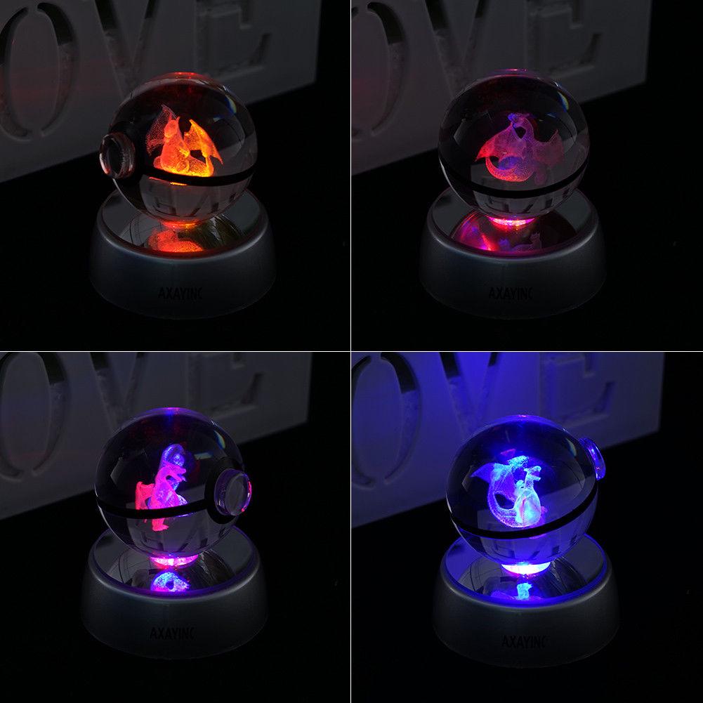 Buy LED Lamp 3D Glowing Pokeball Crystal Ball Toy Gift for Kids at ...