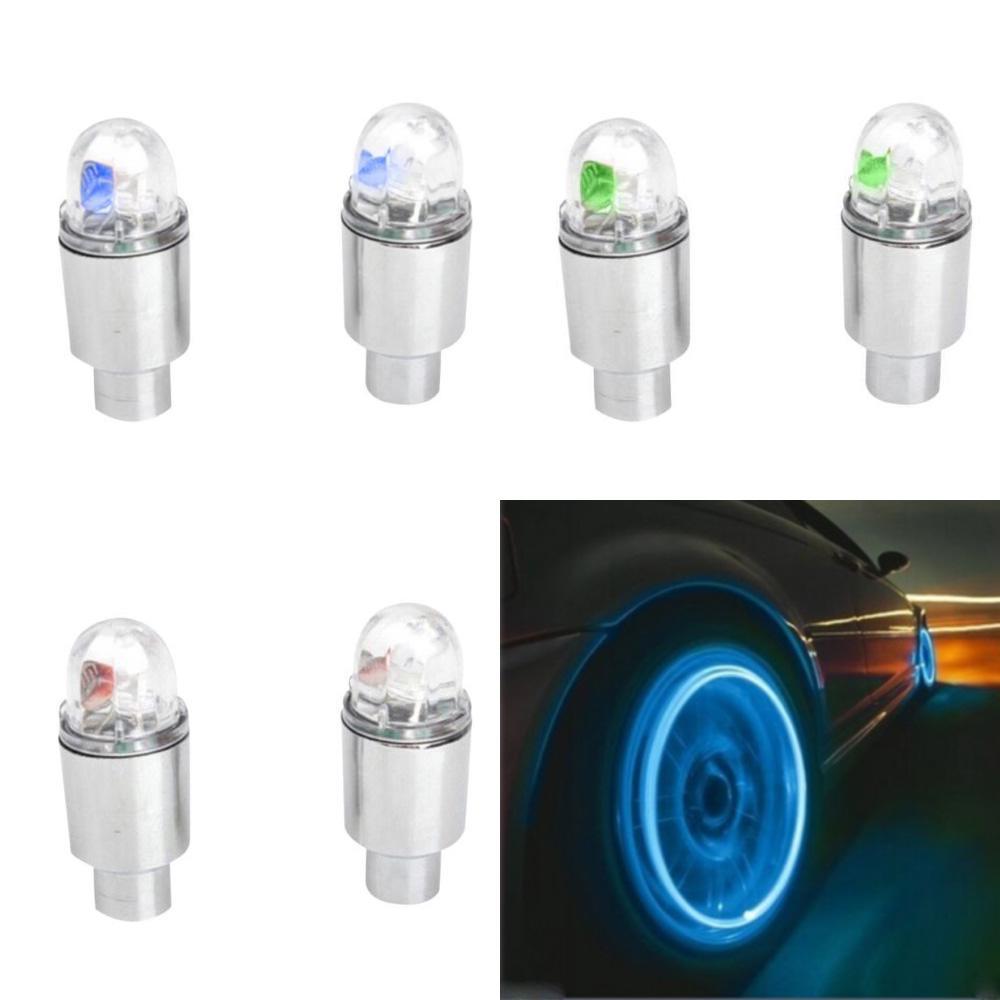 2Pcs Hot Bicycle Cycling Firefly Effect Tyre Valve Cap Light Wheel Tire ...