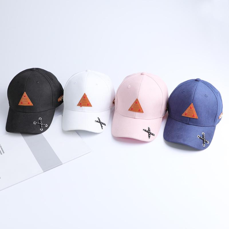 Buy Korean Version of The Triangle Leather Cap Baseball Cap Brim ...