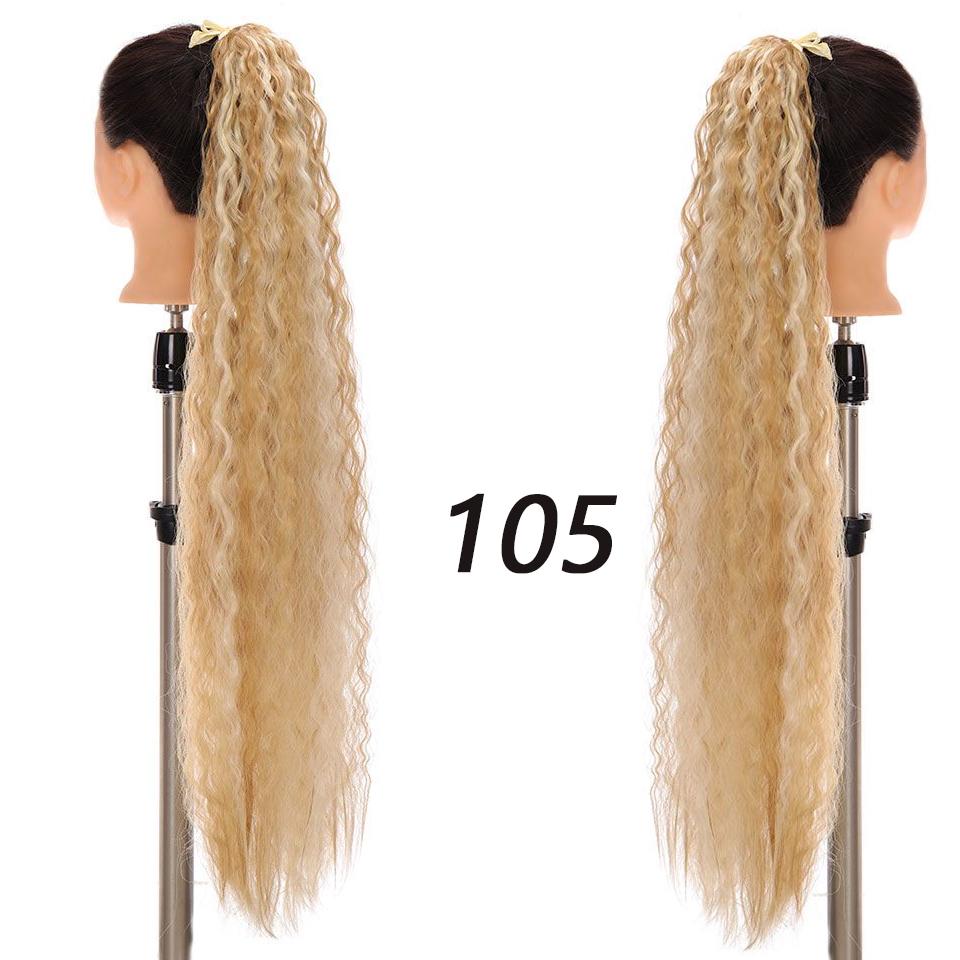 Buy LUPU 80CM Synthetic Artificial Fake Ponytail Wig Velcro Clip In ...