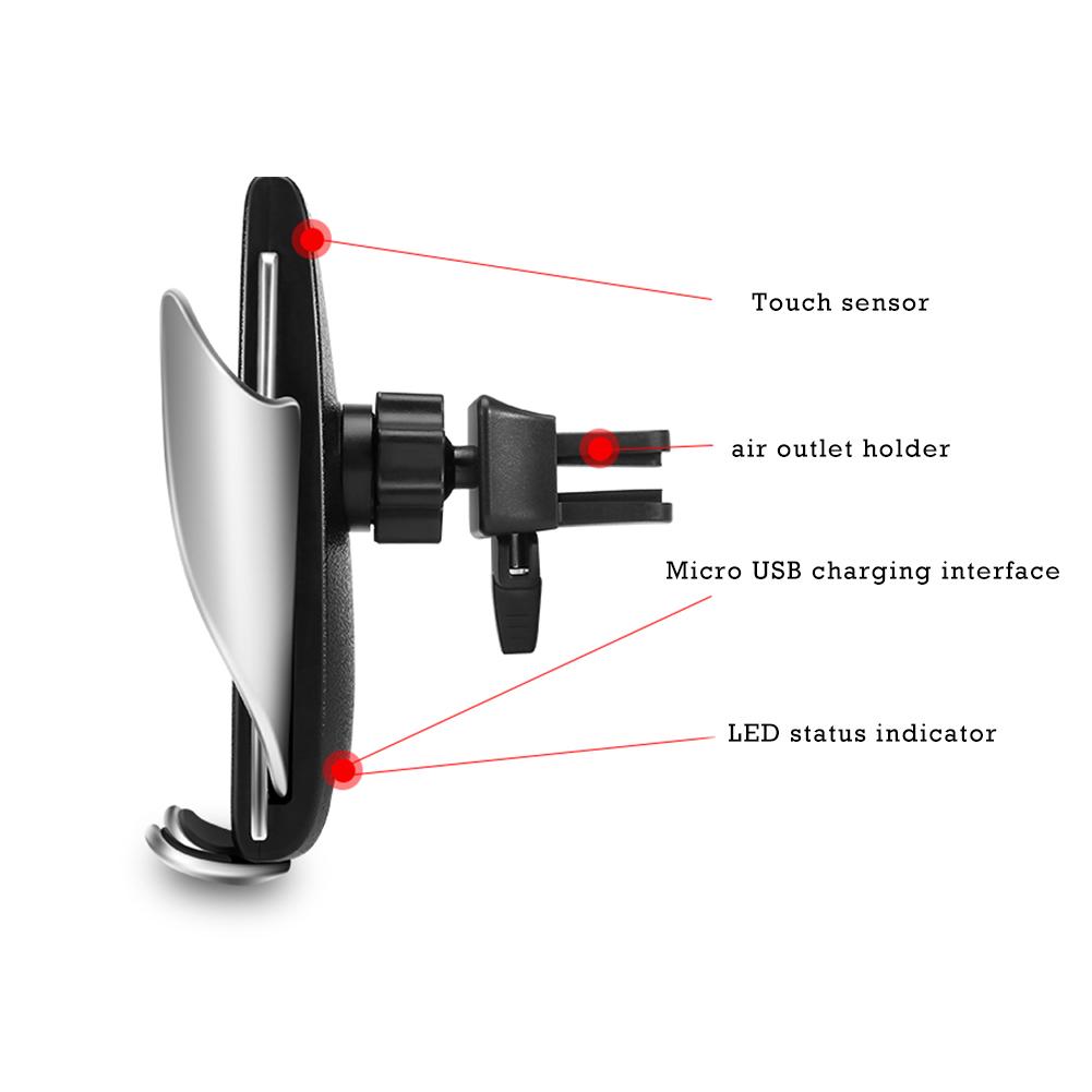Cheap For iPhone Samsung Wireless Car Charger Automatic Clamp Fast ...