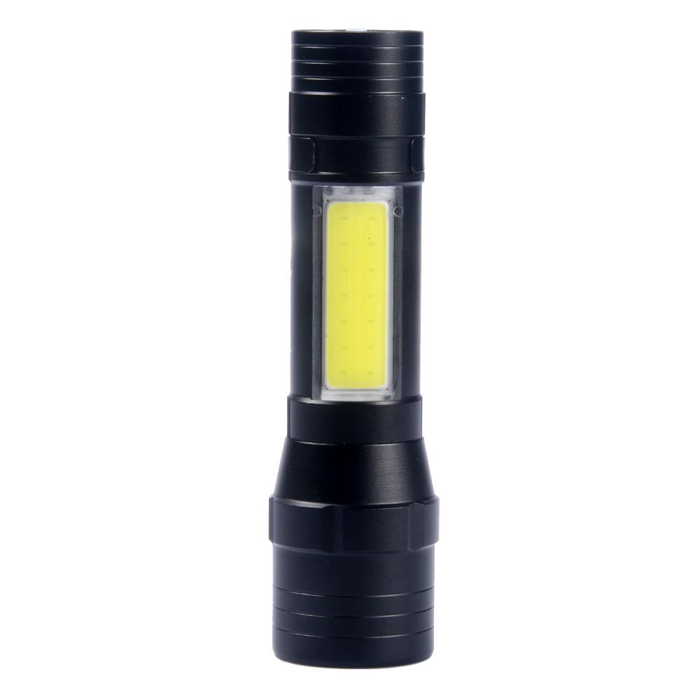 Sky Wolf Eye T6+COB 4-Modes Usb Rechargeable LED Flashlight Torch ...