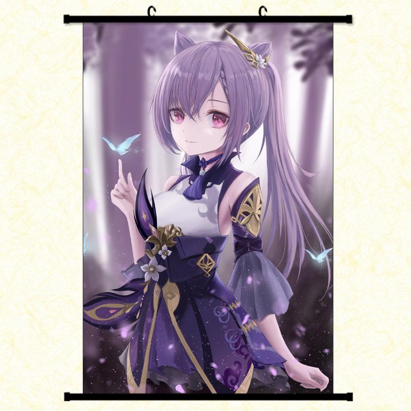 40x60cm Genshin Impact Zhongli Keqing Anime Wall Poster Canvas Painting ...