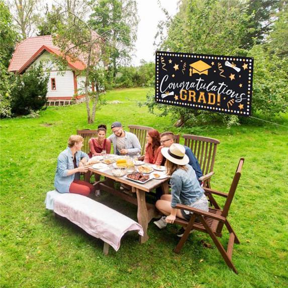 Buy Graduation Party Banners Congratulate Background Congrats Po Banner ...