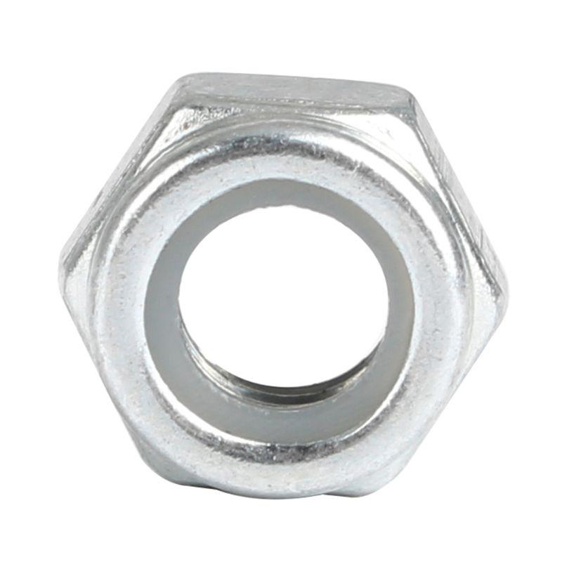 Buy 10PCS M3/M4/M5 Silver Hex Nylon Insert Lock Nuts Anti-loose Self-locking Nut Bolts Screw Cap ...
