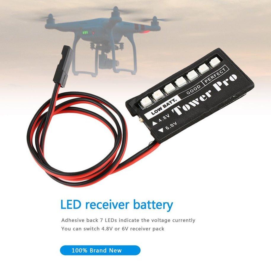 RC Model 7 LED Receiver Battery Voltage Indicator LED Power Indicator ...