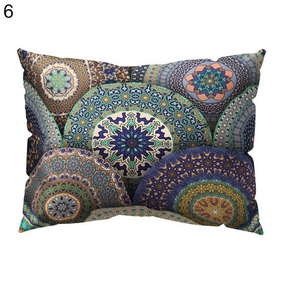 Buy Talos Mandala Circle Flower Throw Pillow Case Cushion Cover Home ...