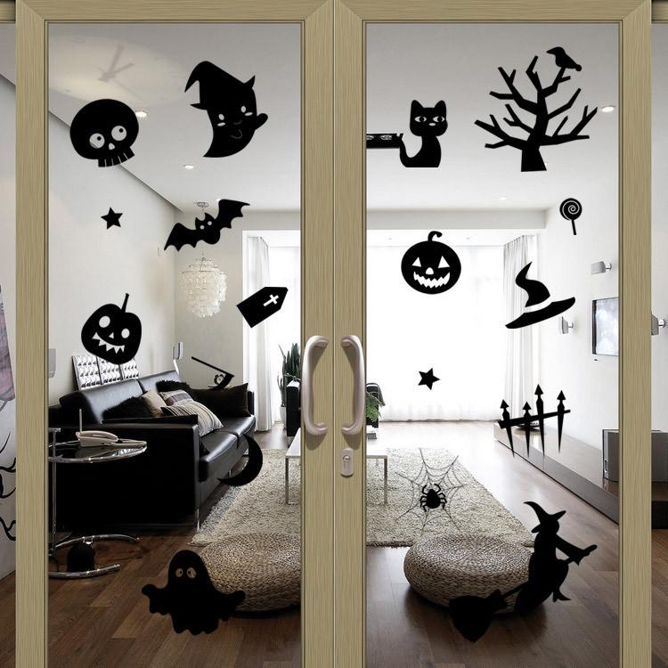 Buy Halloween Ghost Haunted House Bar Window Living Room Decorative ...
