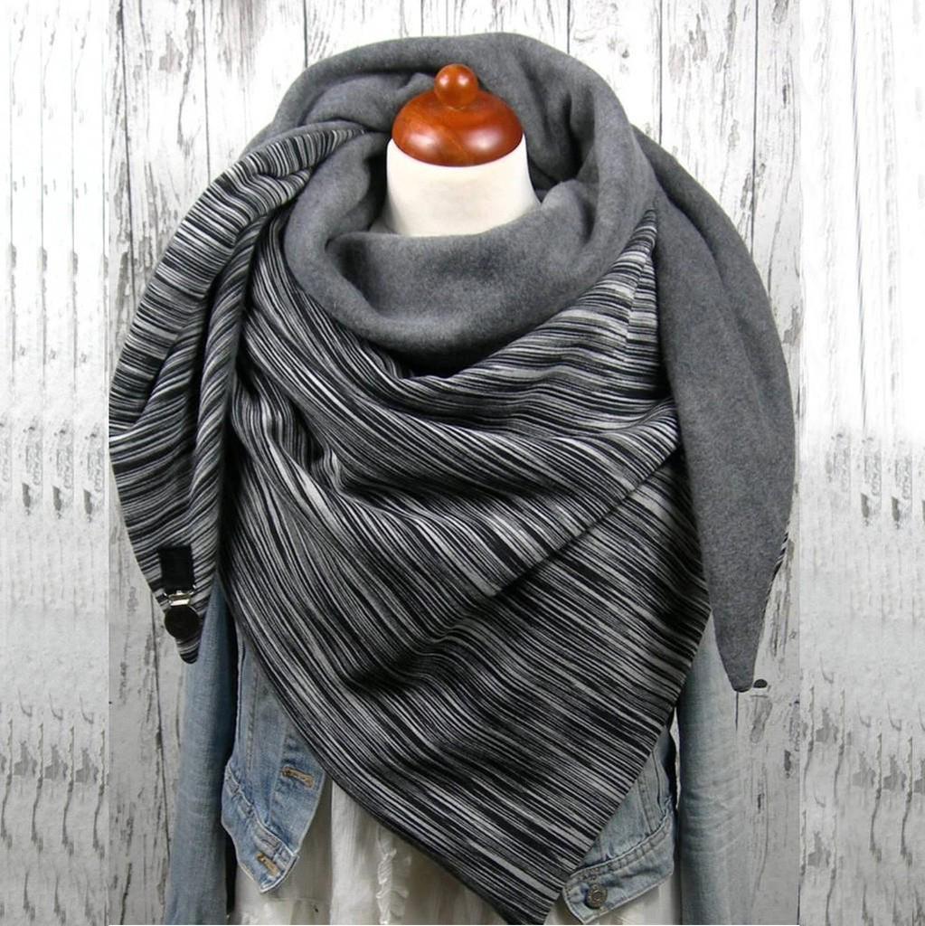Buy Women Fashion Printing Button Wrap Soft Warm Scarves Shawls at ...