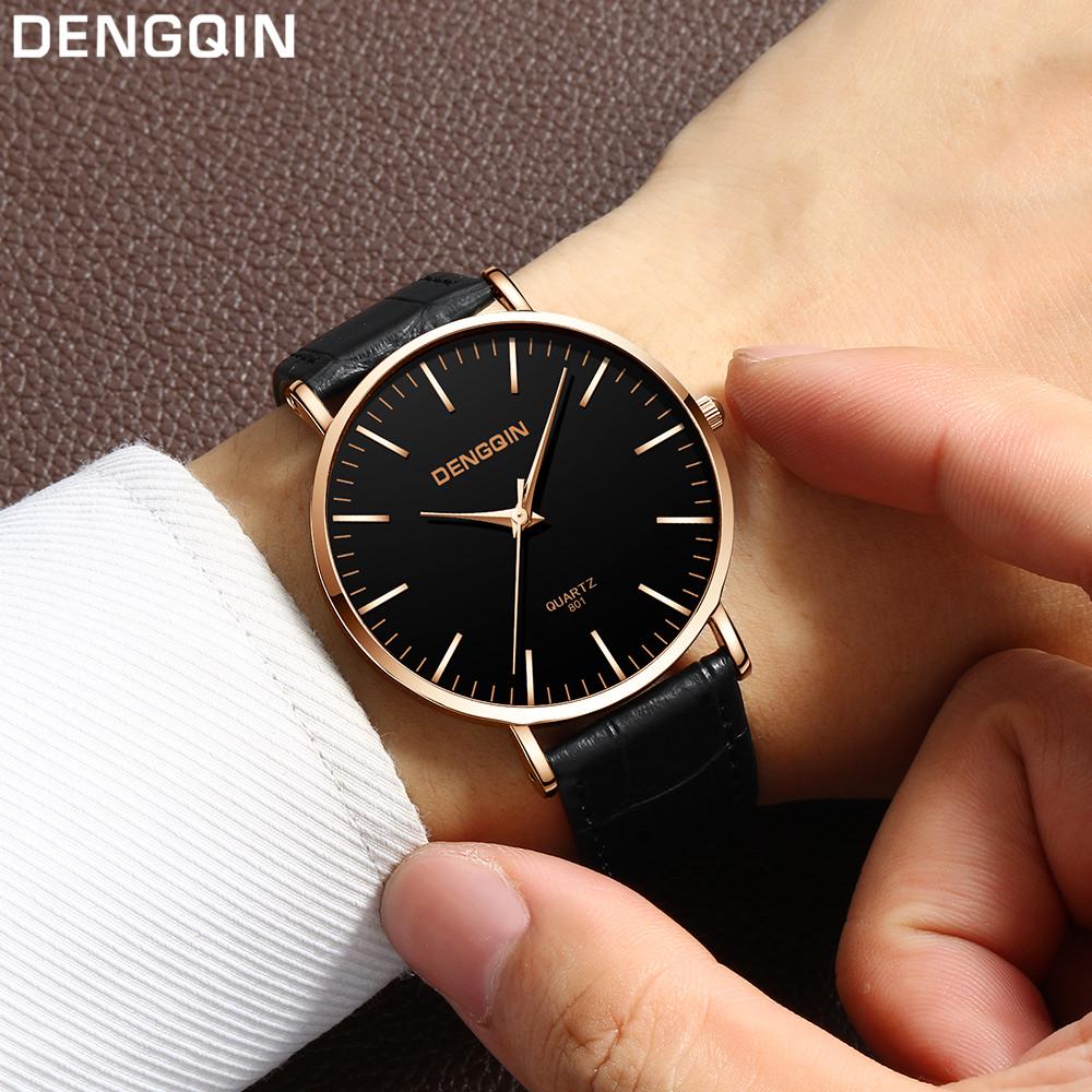 Buy Men's Fashion Leather Military Alloy Analog Quartz Wrist Watch ...