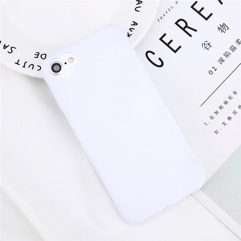 Cheap Simple Solid Color Phone Case For iPhone 8 7 6 6s 5 5s SE Plus ...