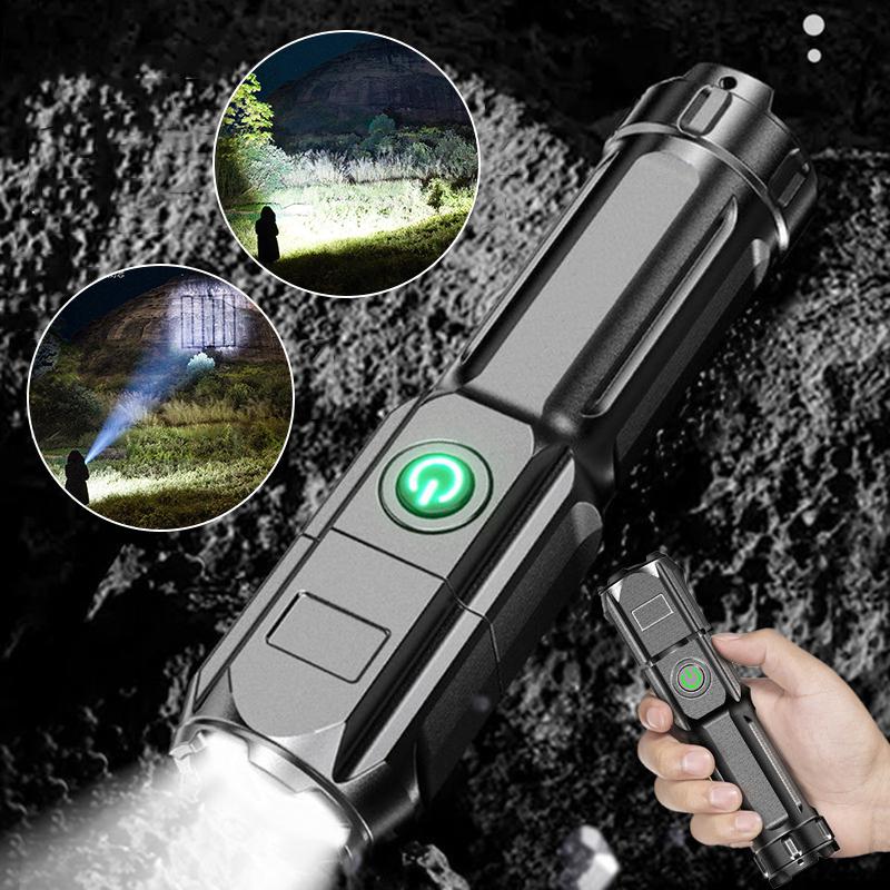 Mayitr New Strong Flashlight USB Rechargeable Zoom LED Camping ...