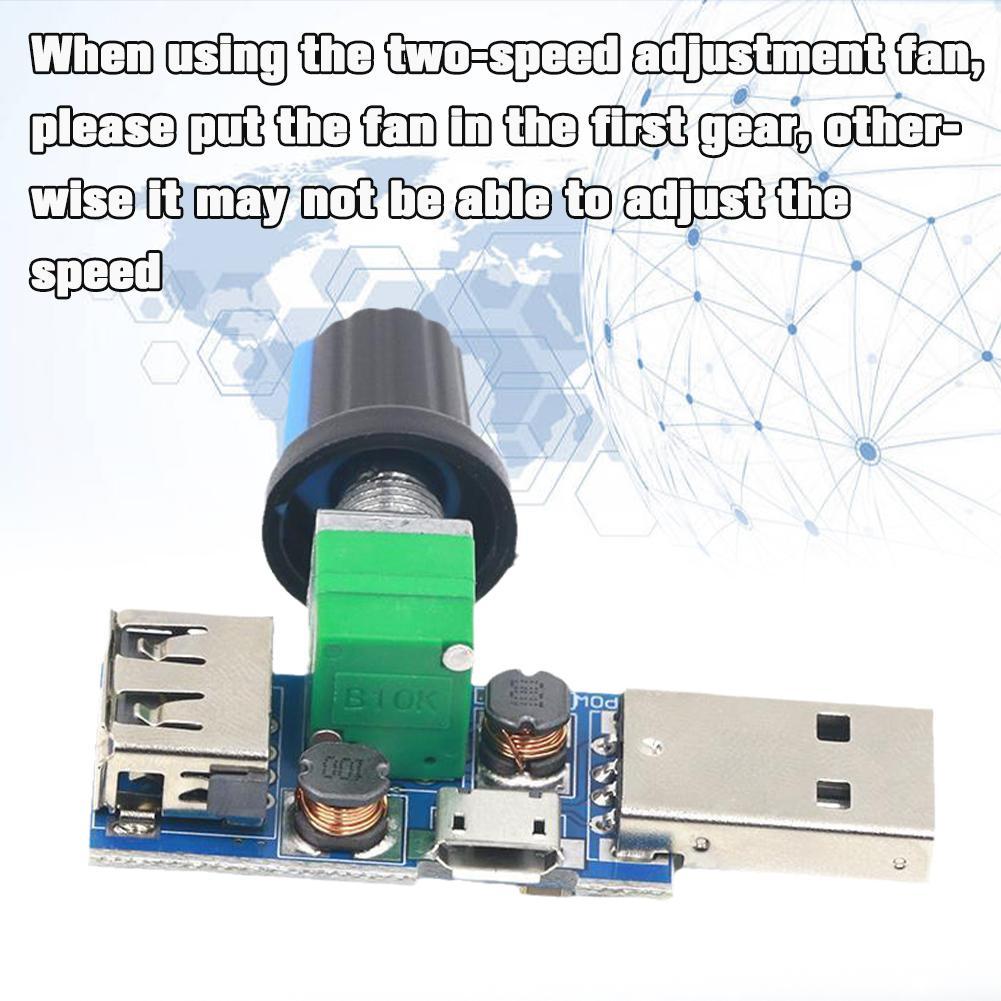 Buy 5V-12V 5W USB Fan Stepless Governor Controller Switch Speed Multi ...