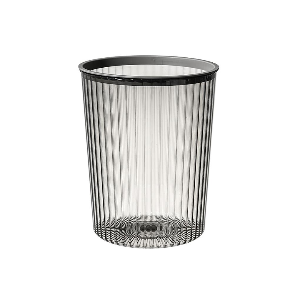 Cheap Clear Trash Can Without Lid Stripe Shaped Garbage Bin Plastic ...