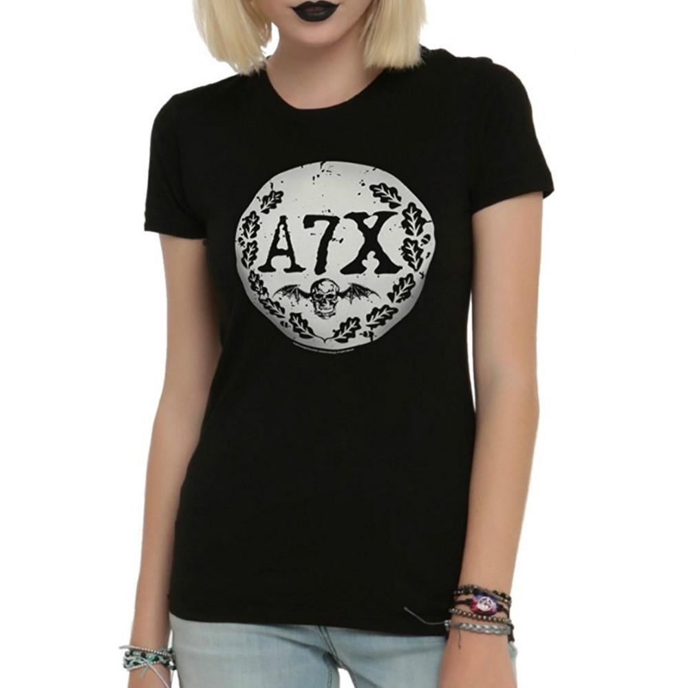 Buy Women 'S Fashion T Shirts Avenged Sevenfold A7x Girls Black Tops at ...