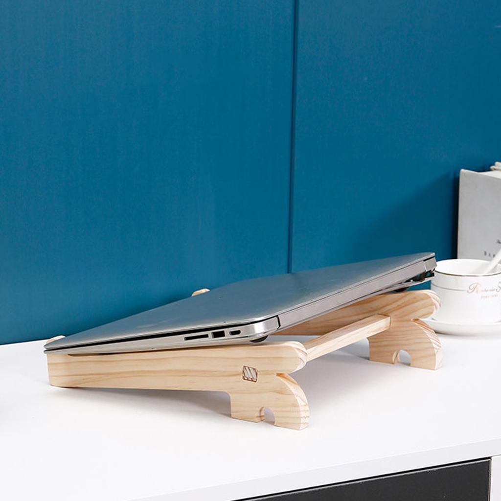 Kaufe Laptop Stand Universal Desktop Wood Stand For 10-15 Inch ...