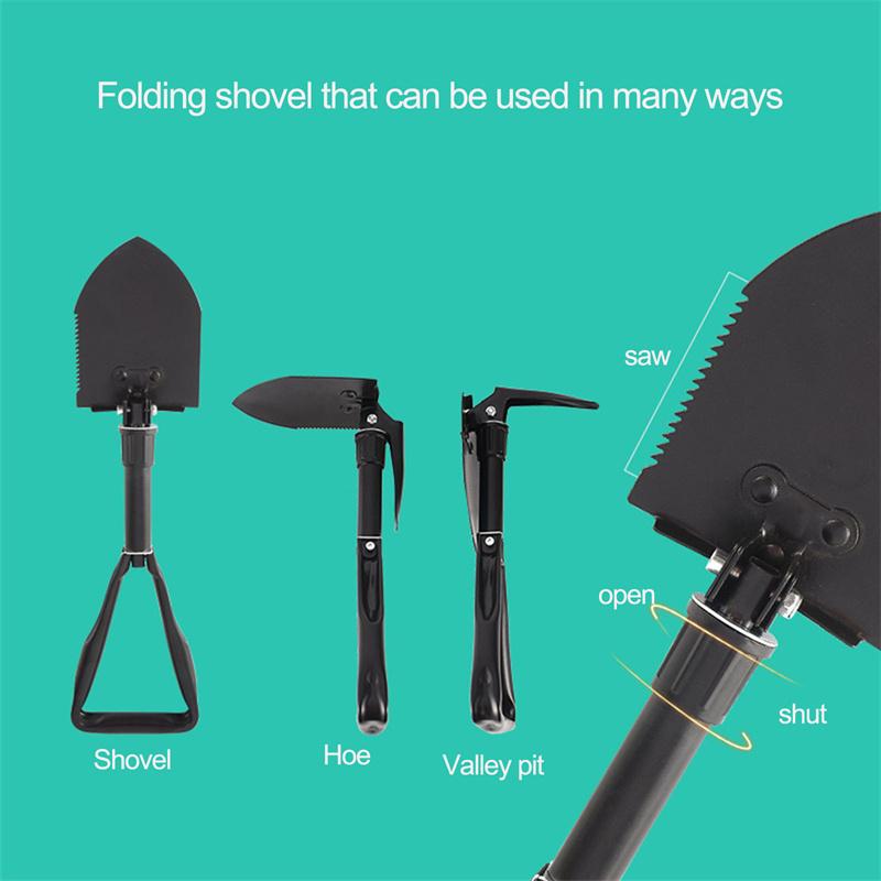 Buy Highcarbon Steel 58Cm Multifunctional Military Shovel Folding Shovel With Pouch at ...