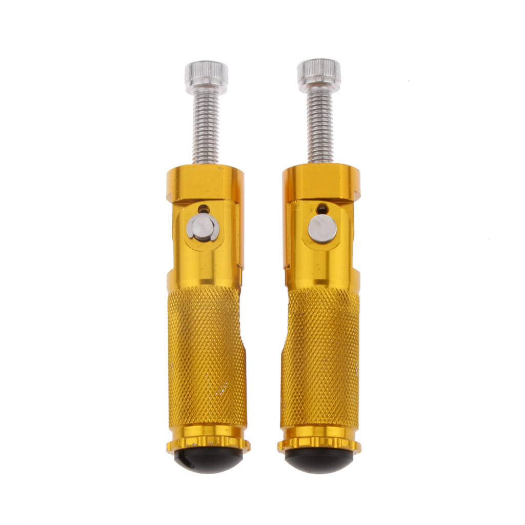 Buy 2x CNC Universal Motorcycle Folding Footpegs Rider Bike Rear Foot ...