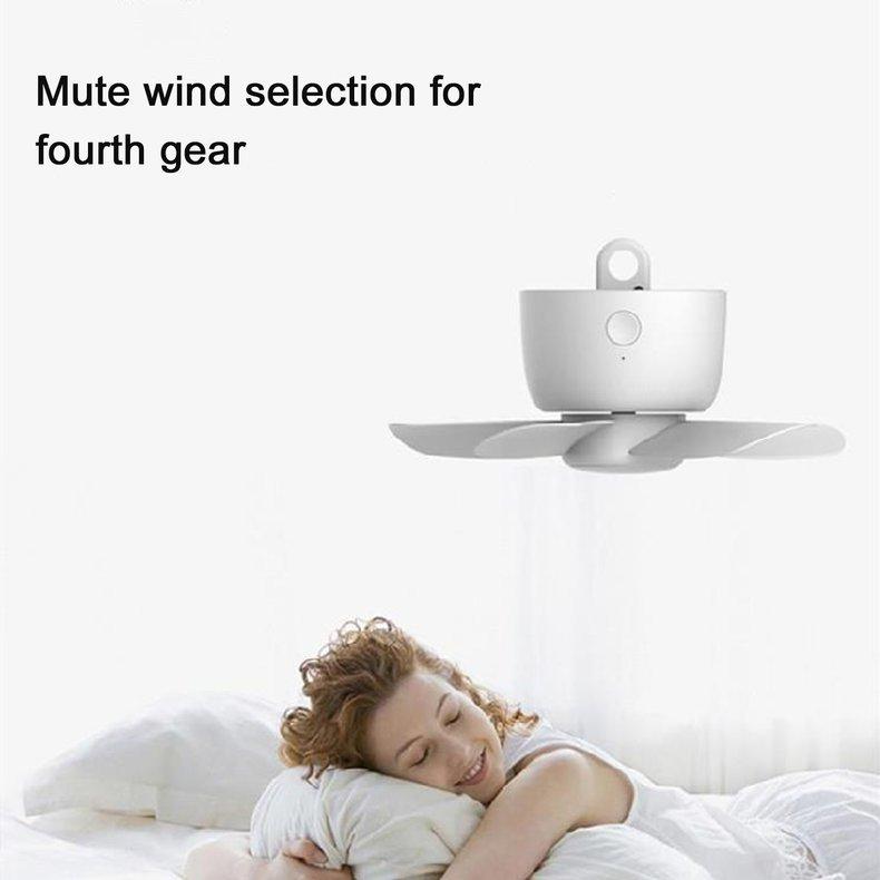 Adjustable Small Fan Ceiling Fan Mosquito Net On Bed Usb Interface Fan ...