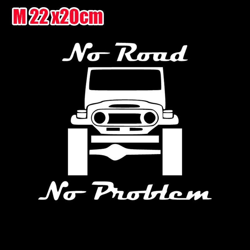 Satın alın Metvi Sticker No road no problem vinyl Funny Decor cool ...