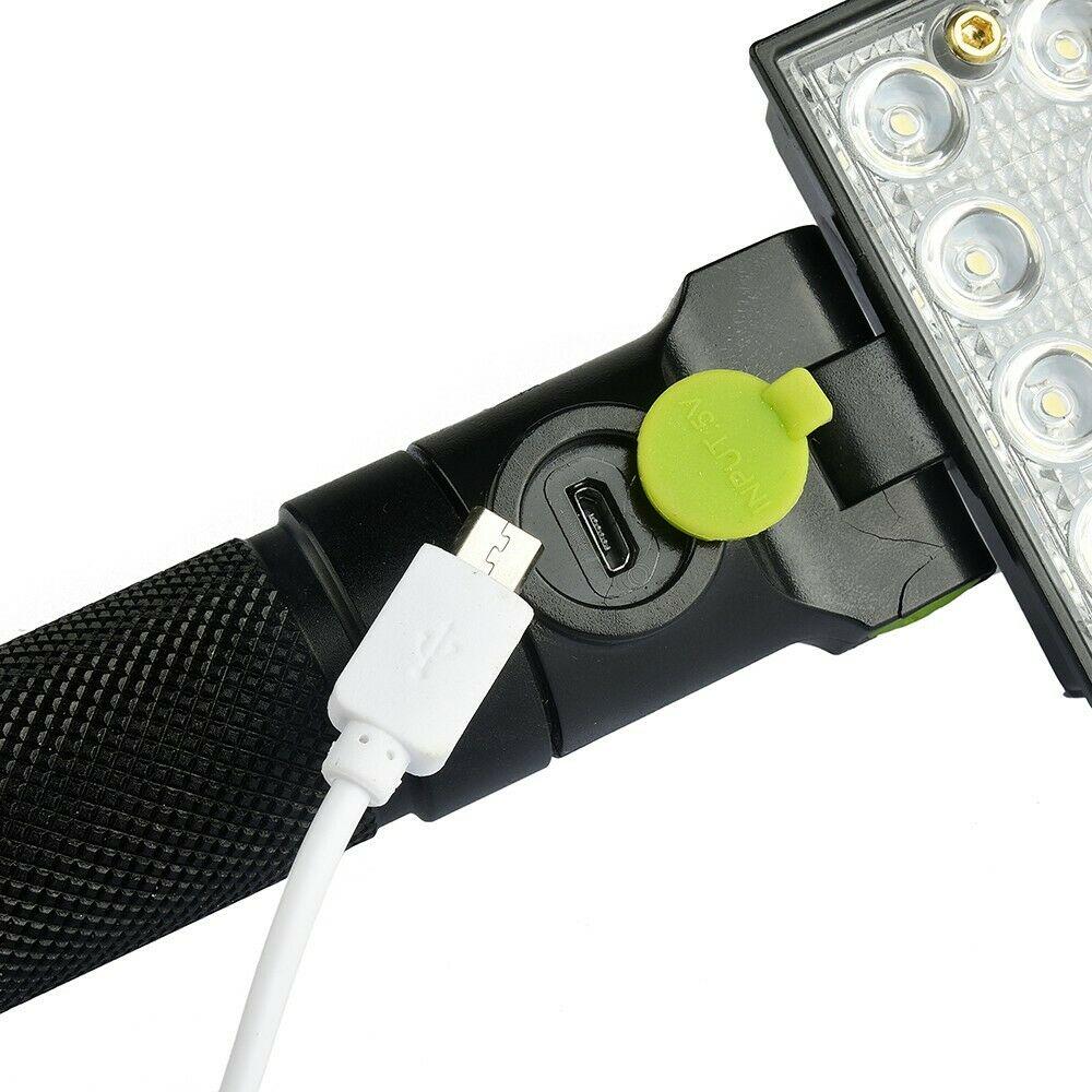 Buy Micro USB Rechargeable COB LED Magnetic Work Light Lamp 18650/AAA ...