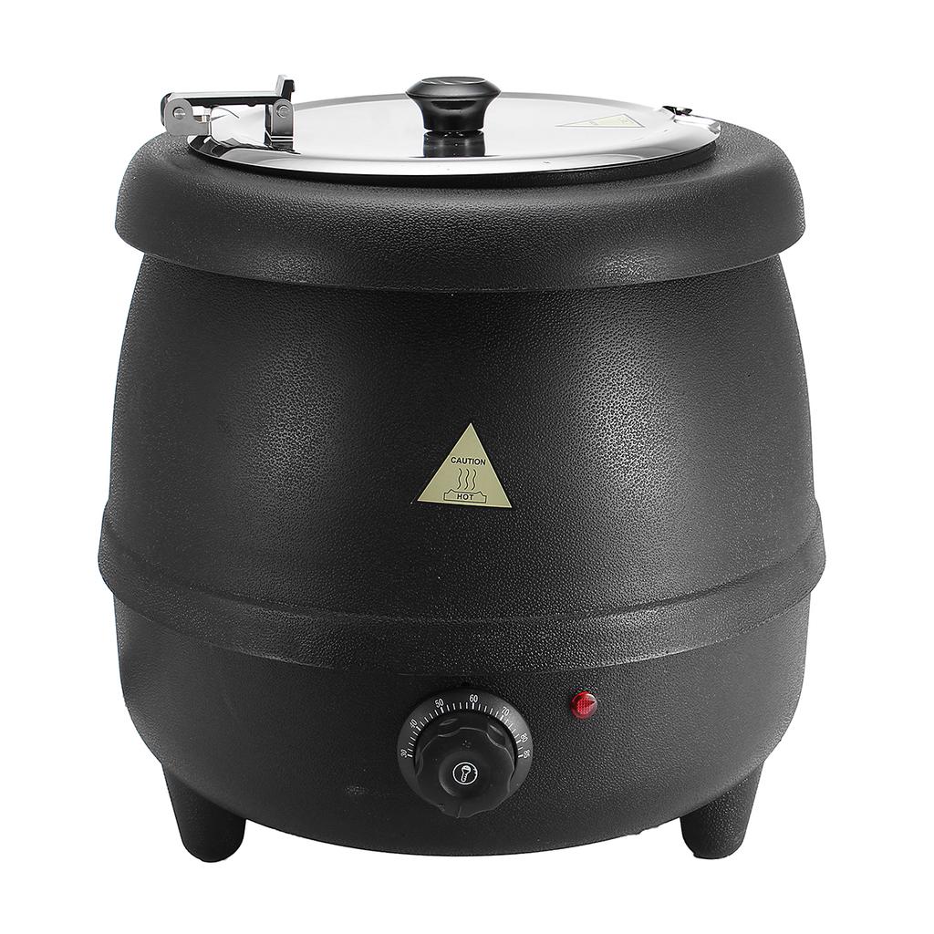 Buy 400W 10L Stainless Steel Soup Kettle Electric Bolier Black Max ...