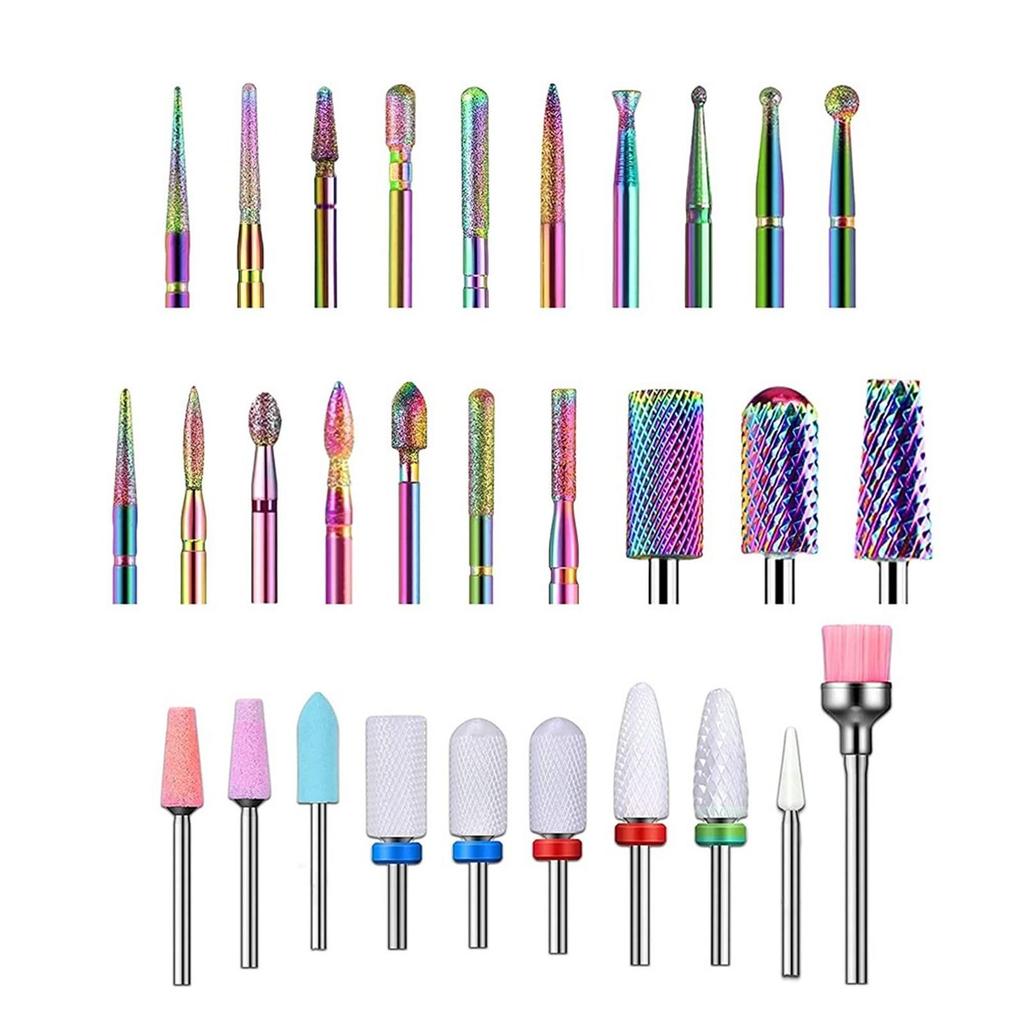 Buy 30Pcs Nail Drill Bits Set Tungsten Carbide Nail Drill Cuticle Gel ...