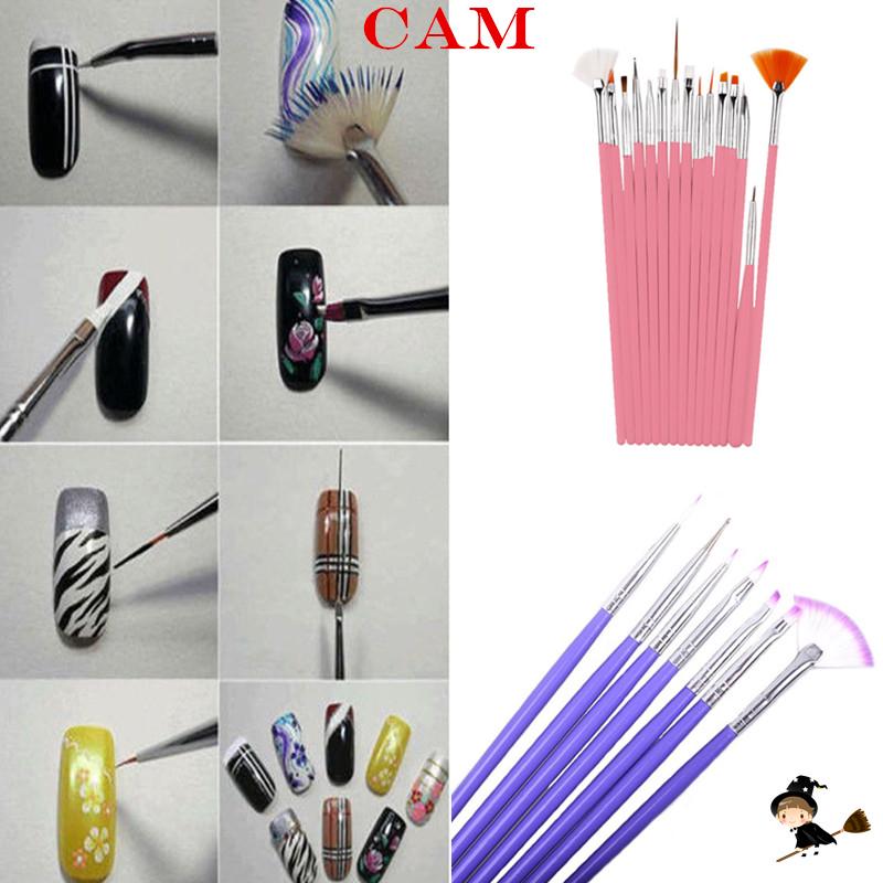 CAM Nail Art Design Painting Dotting Detailing Pen Brushes Bundle Tool ...