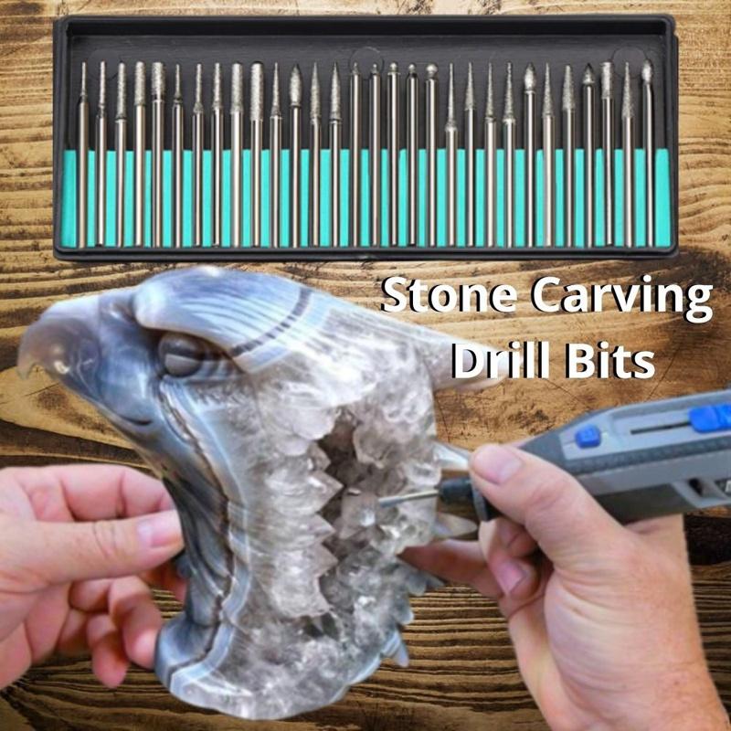 Buy 30Pcs Diamond Carving Bits Wood Stone Engraving Bit Accessories ...