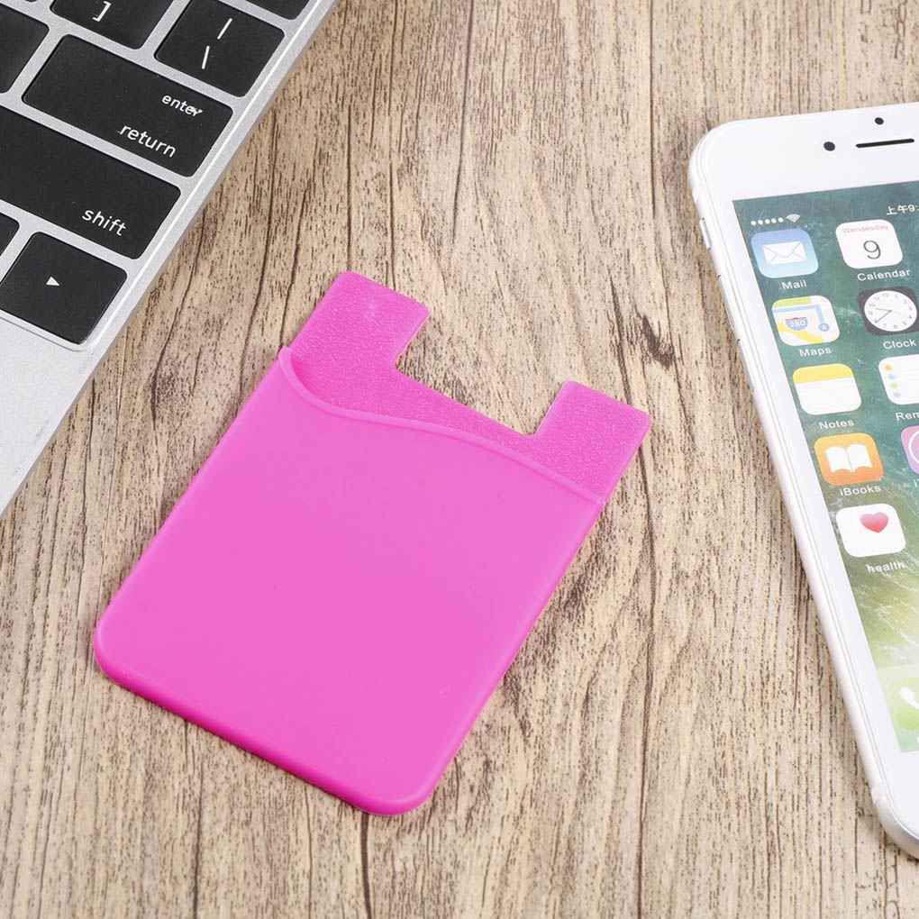 Buy Adhesive Silicone Sticker Back Cover Card Holder Case Pouch For ...