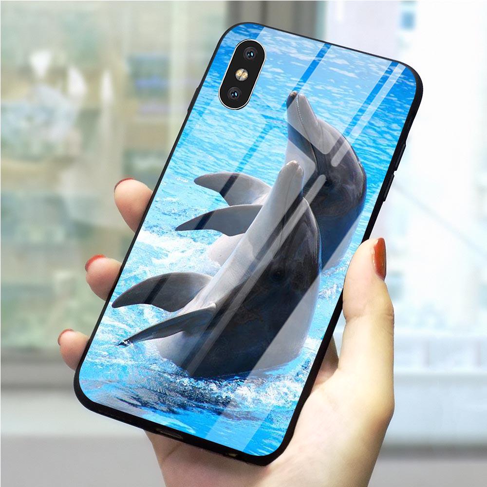Ocean Dolphin Dance Jumping Phone Case For iPhone 7 8 Plus 6S 7 8 Plus ...
